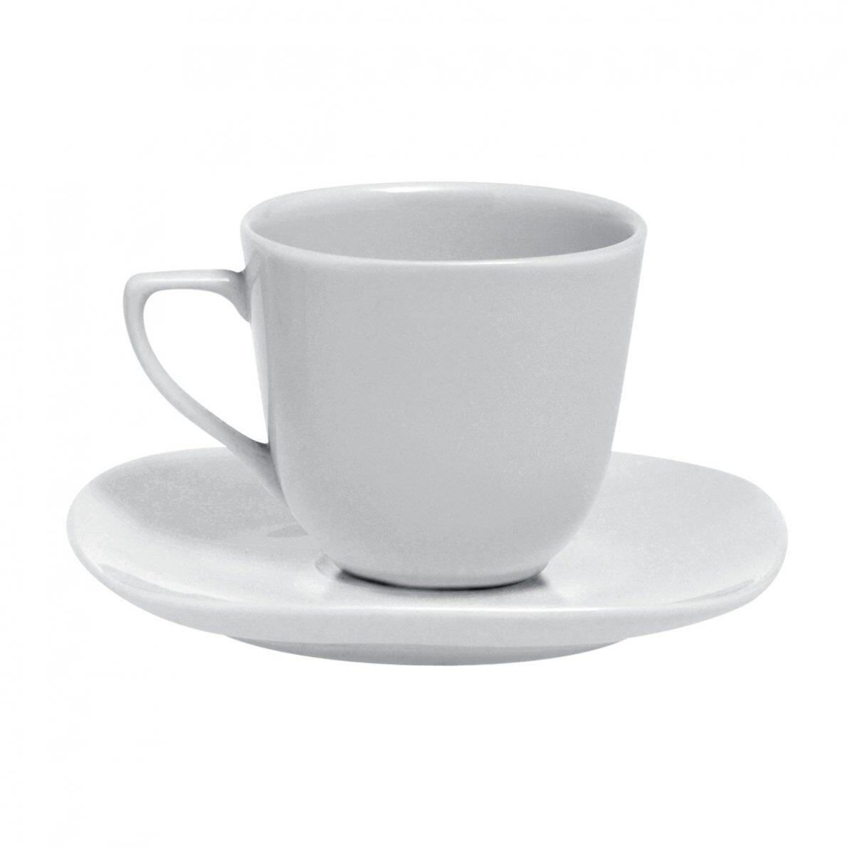 Tea cup+plate, white - behomestores.com