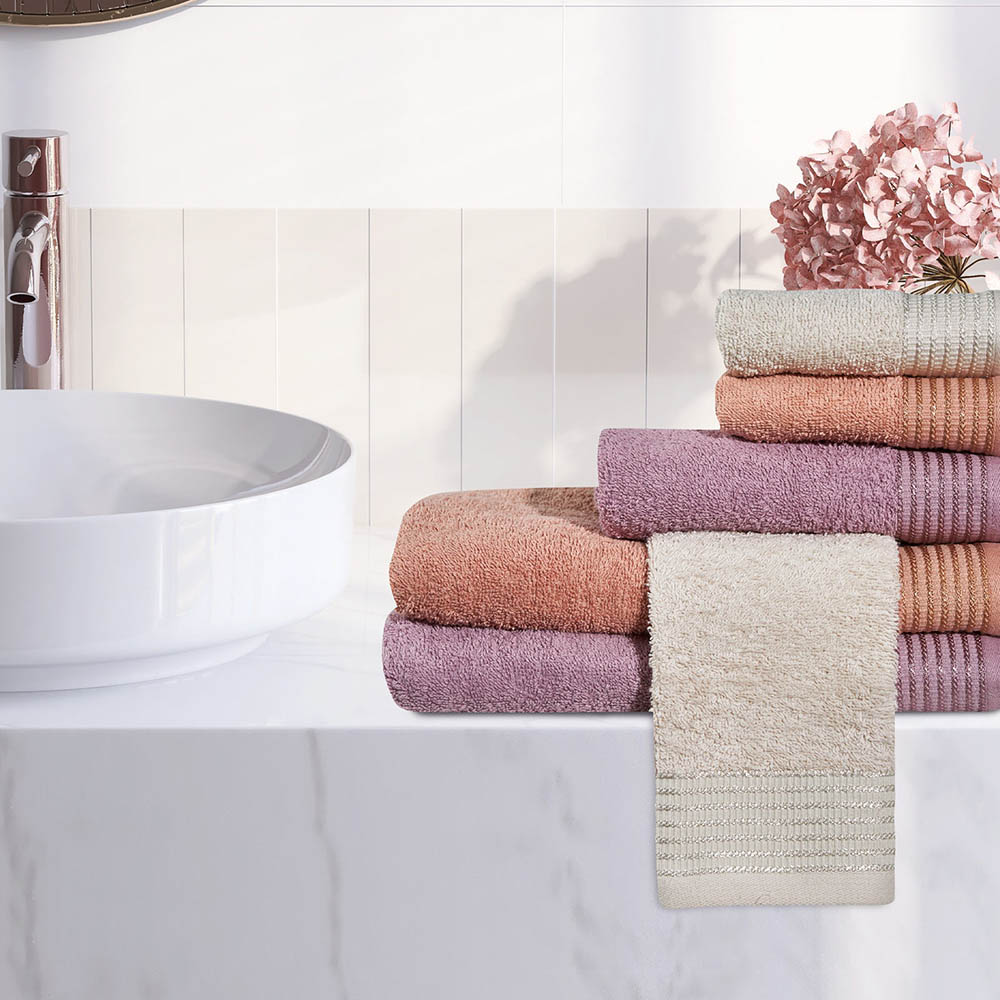 Towel set BEST, salmon, 3pcs - behomestores.com